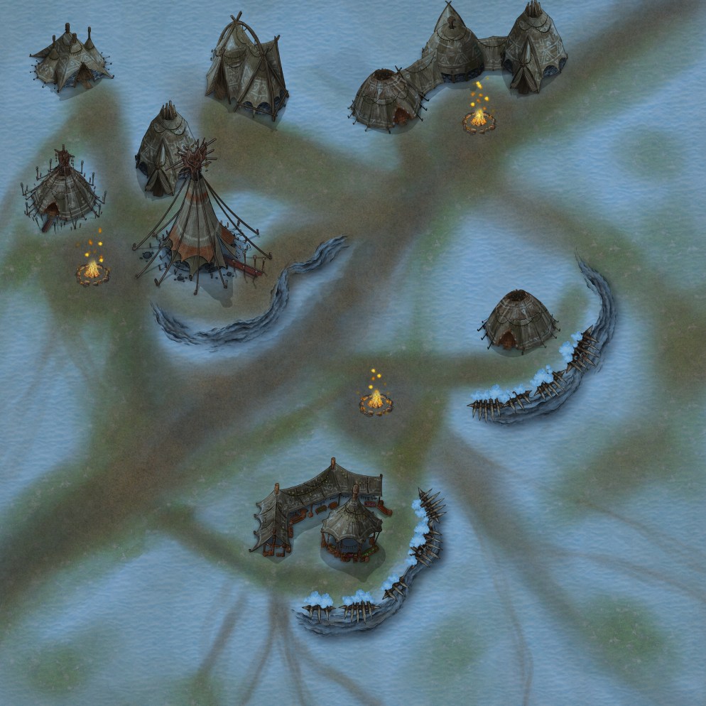 Oni’s Camp layout – Brazen Wolfe Tabletop